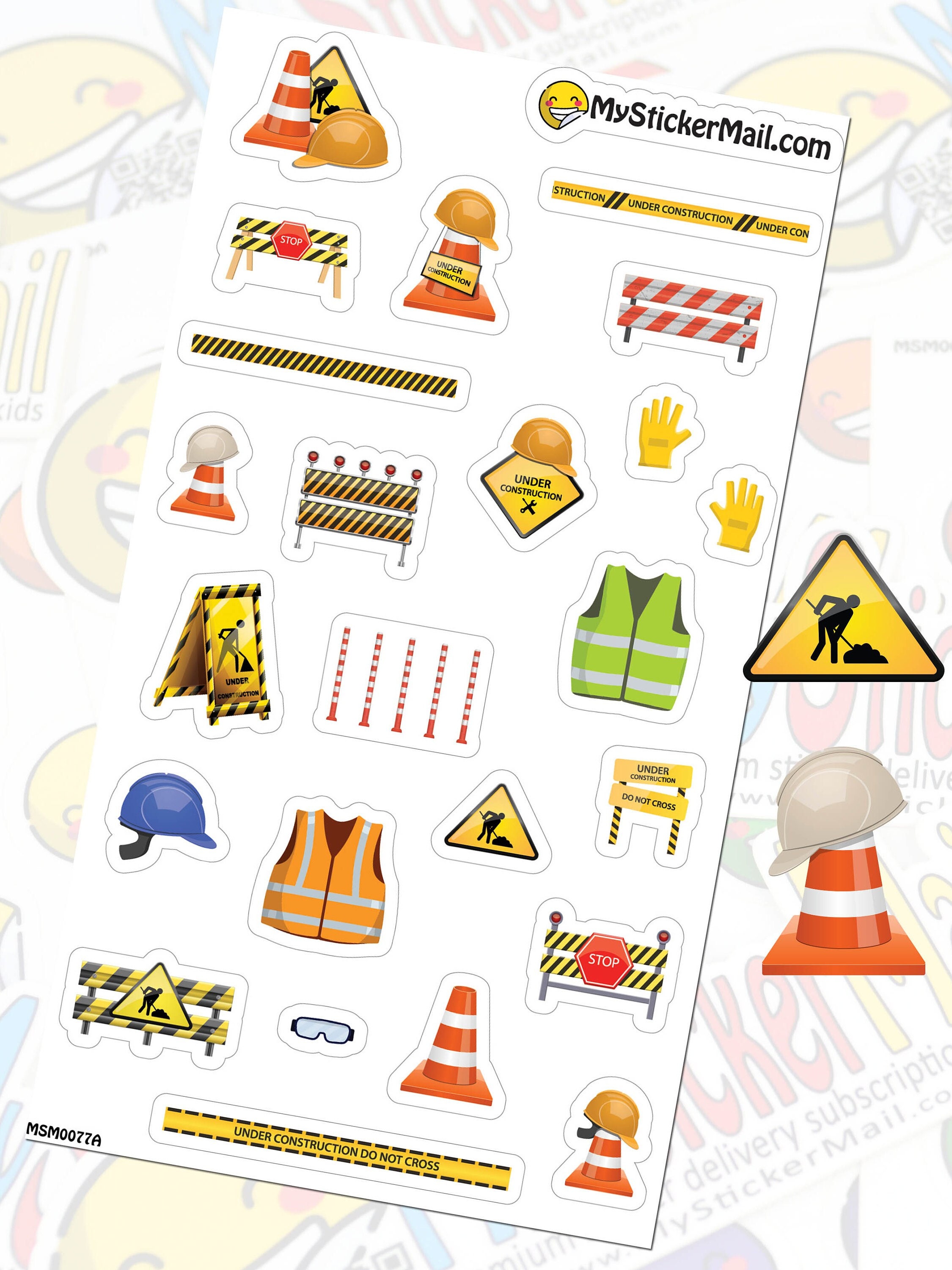 Construction Safety Stickers Hard Hat Stickers Scrapbook - Etsy
