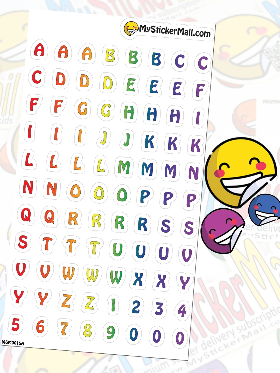ABC Stickers Alphabet Stickers Letter Stickers Sticker - Etsy