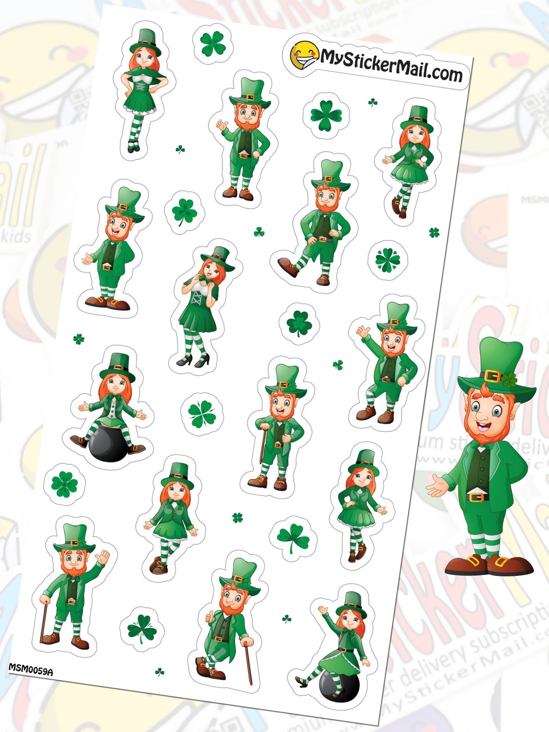 St. Patrick's Day Stickers | Leprechaun Stickers | Lucky Stickers ...