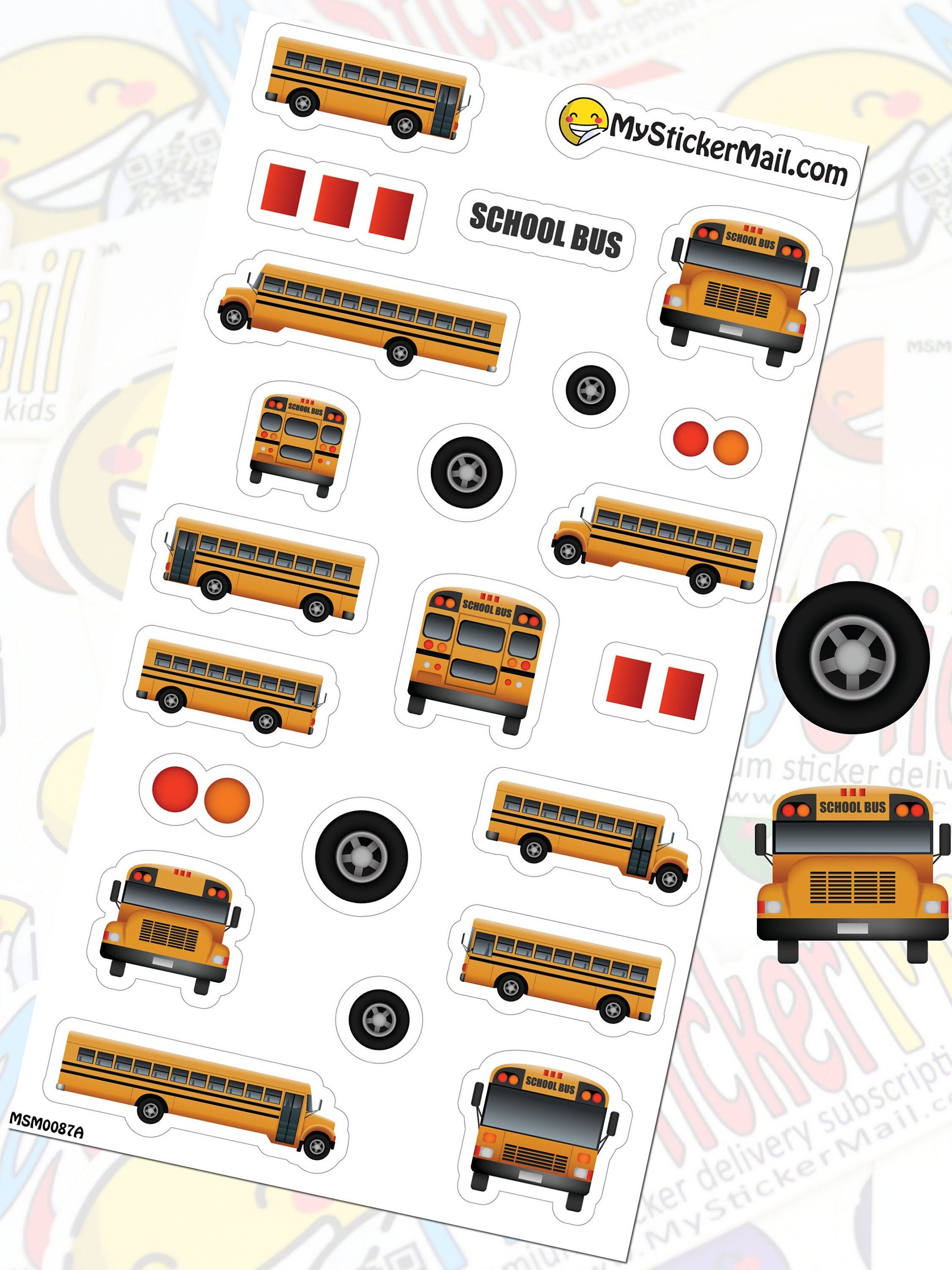 Cute School Bus Stickers School Bus School Stickers - Etsy
