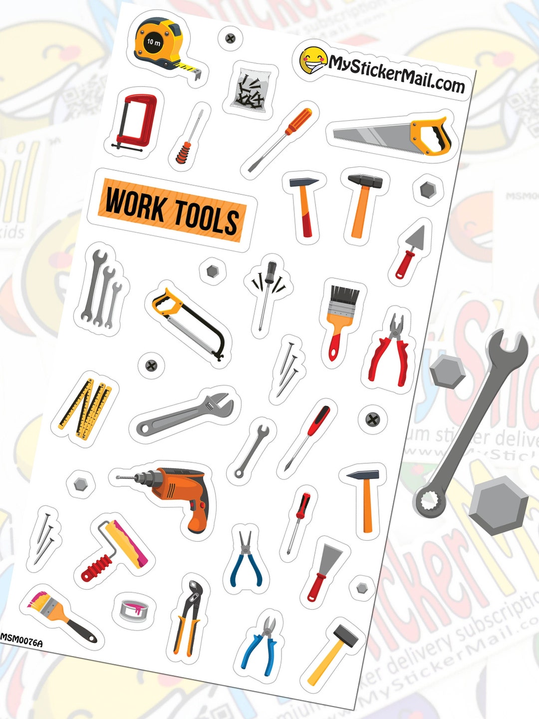 Work Tool Stickers Construction Stickers Handyman Boy - Etsy