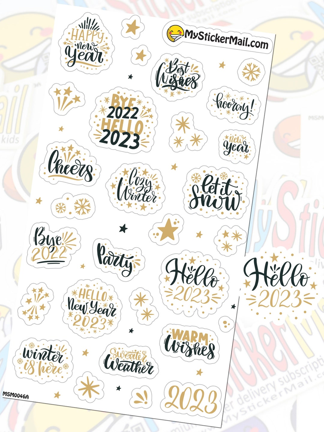 New Years Stickers | 2023 Stickers | Happy New Year | Winter ...