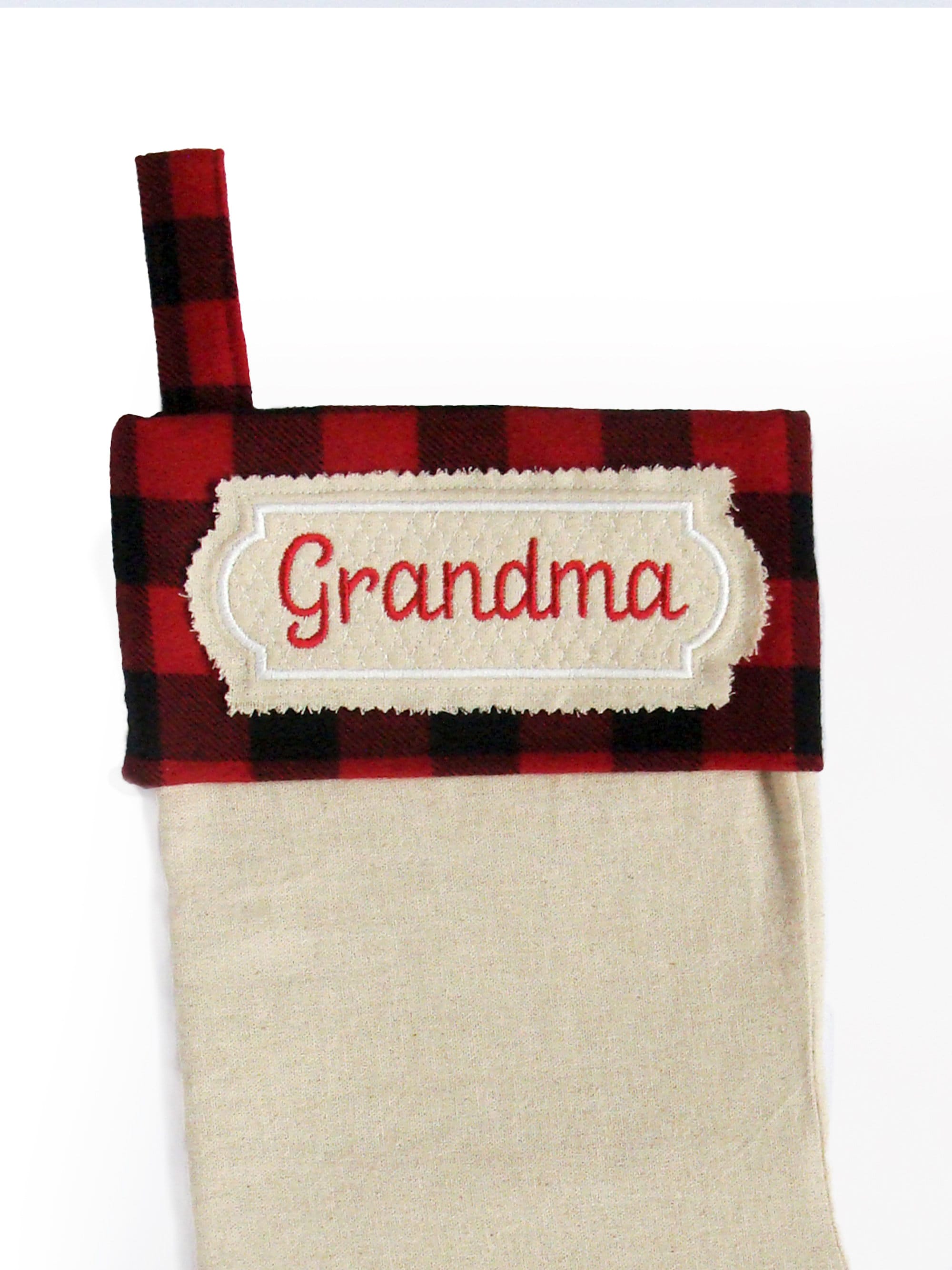 Rustic Quilted Name Tag With Embroidered Name - Etsy