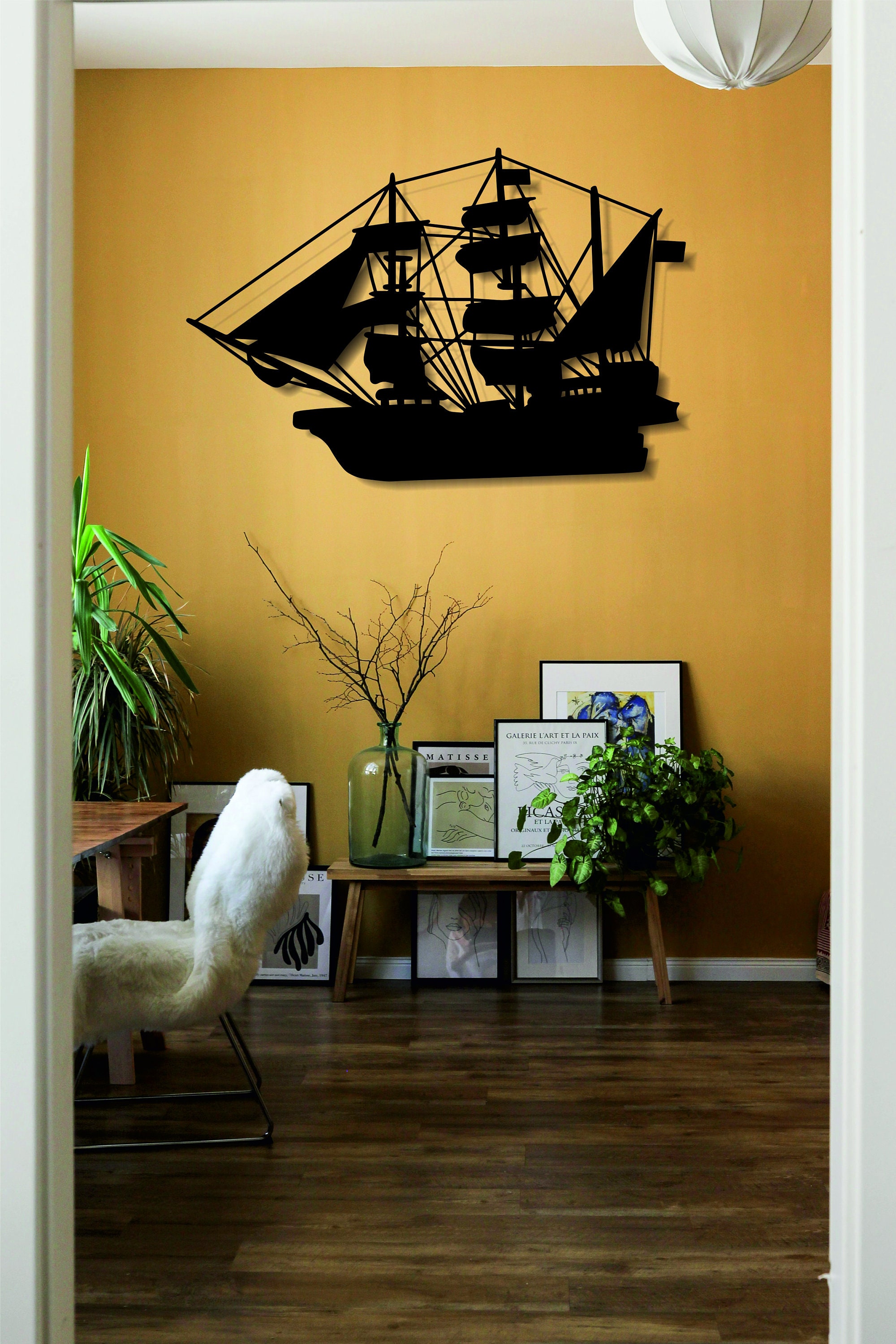 Metal Boat Wall Art,sailboat Metal Wall Art,ship Metal Wall Decor ...
