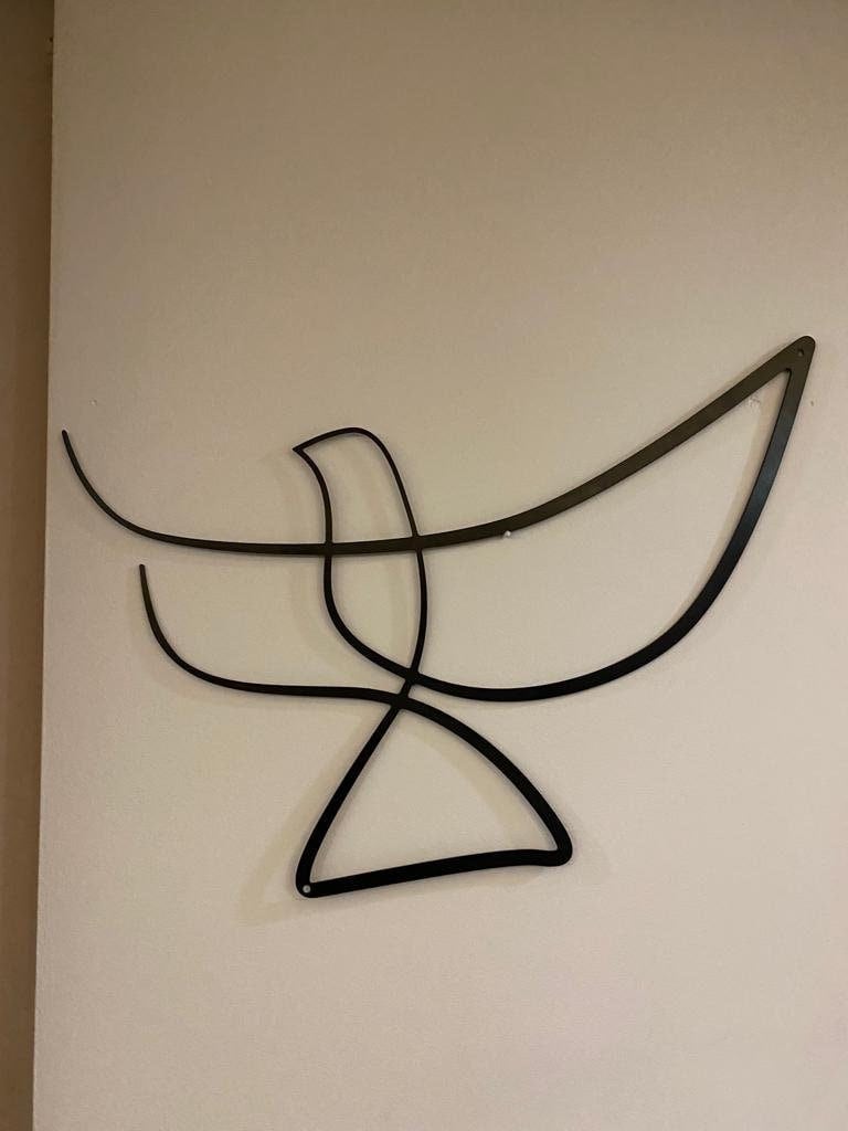 Iron Bird, Wire Seagull, Wire Mural, Nature Decoration, Bird Silhouette ...