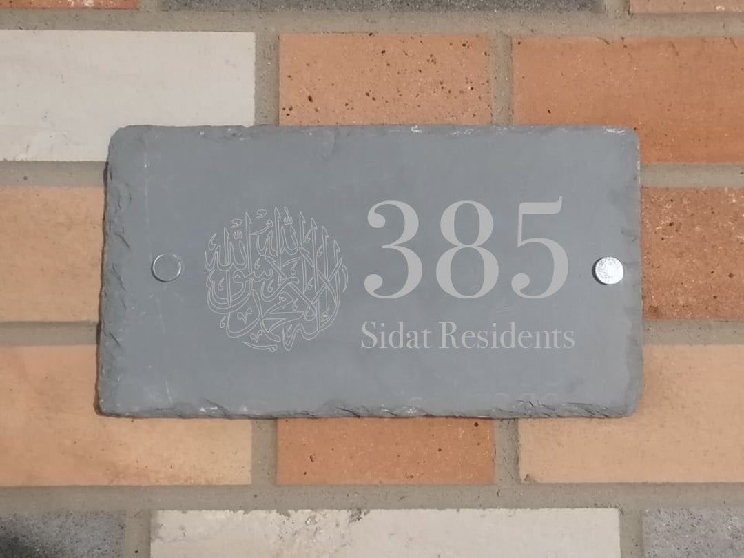 House Sign Slate House Plaque Slate Name Plates House - Etsy