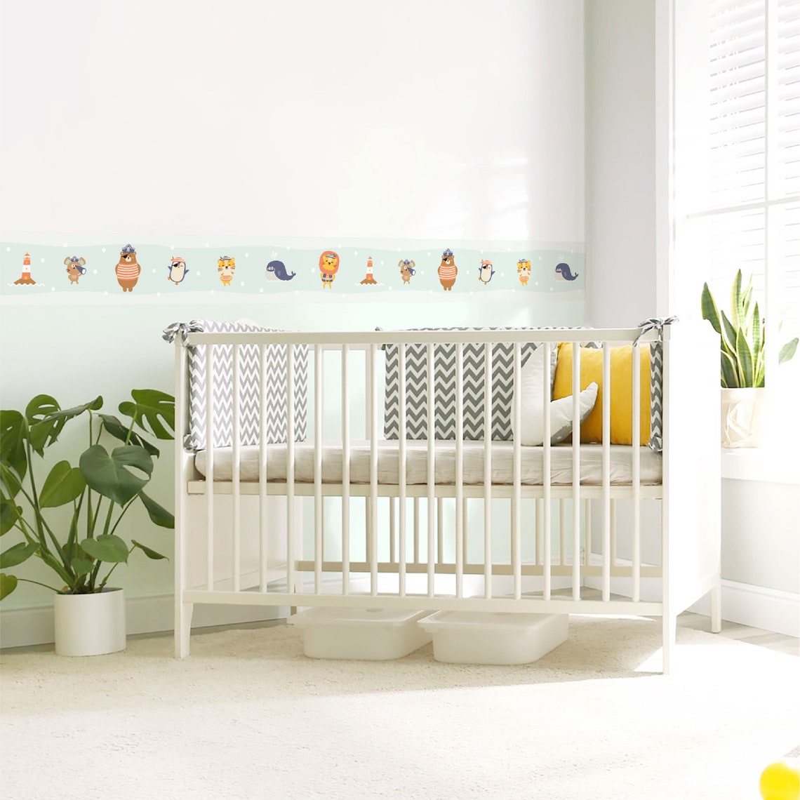 Pirate Wall Border Sticker, Pirate Kids Wall Border Decal, Nautical Kids Wall Decal, Kids ...