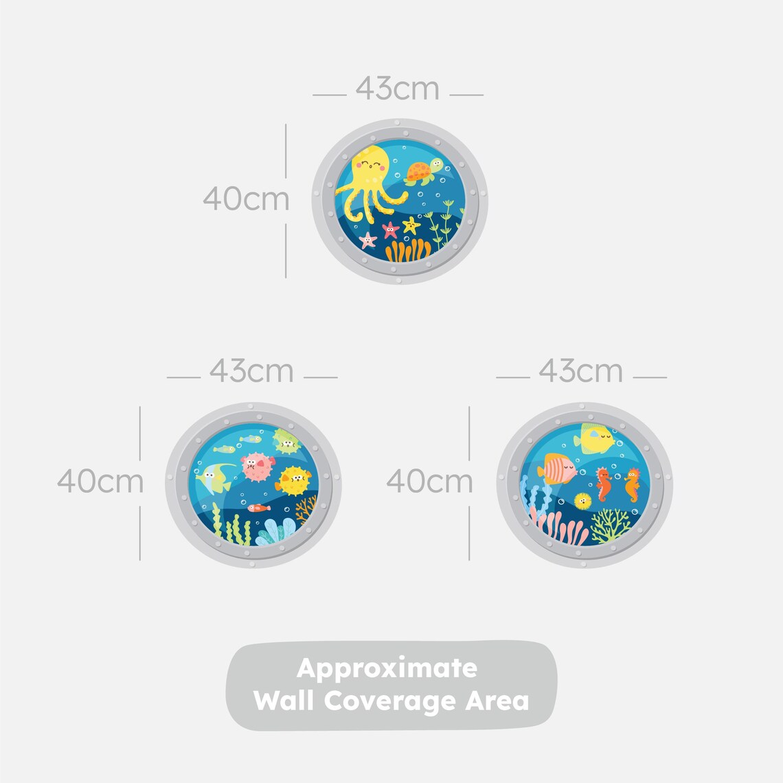 Porthole Wall Decal Ocean View Wall Sticker Marine Wall - Etsy