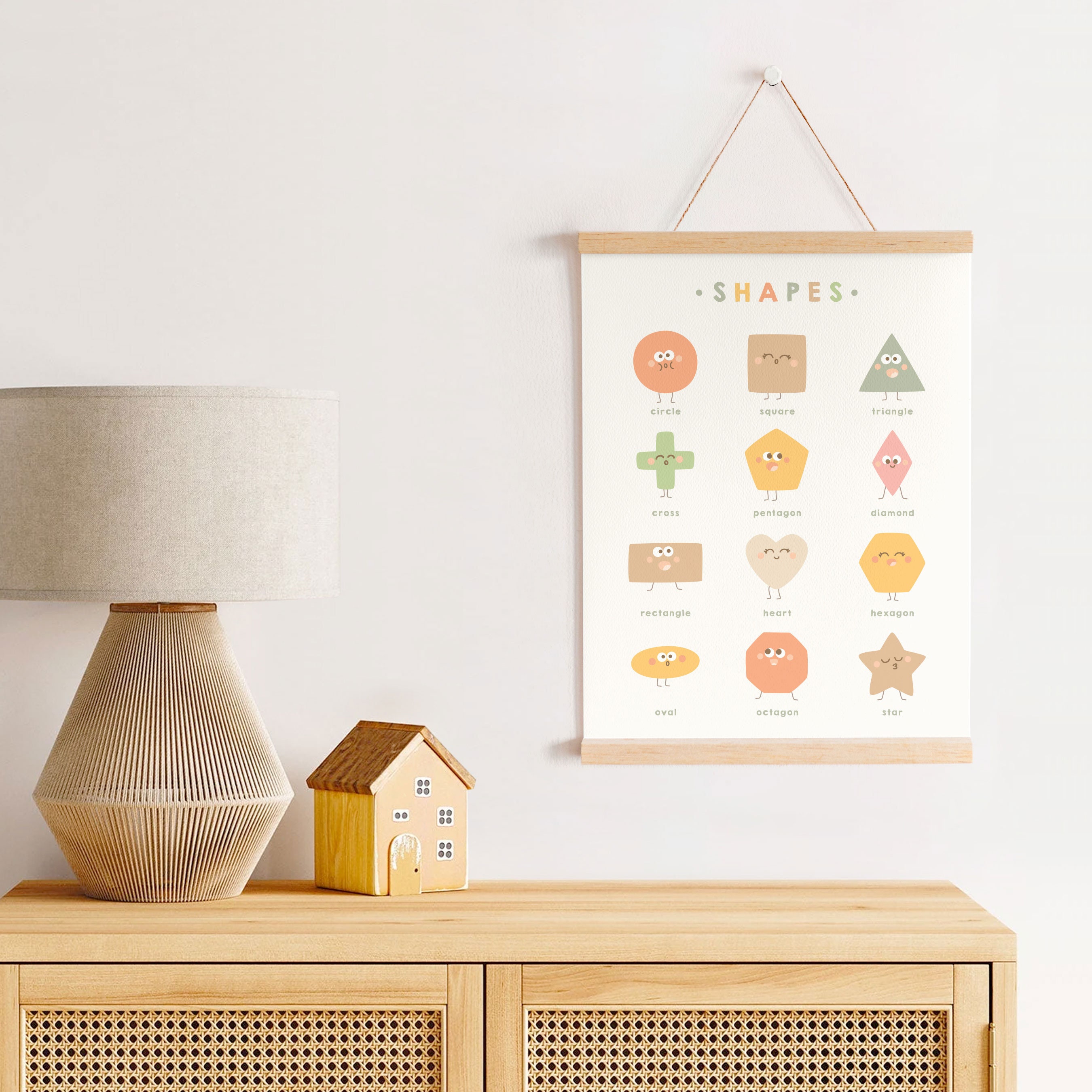 Geometric Shapes Printable Educational Poster, Instant Digital Download ...