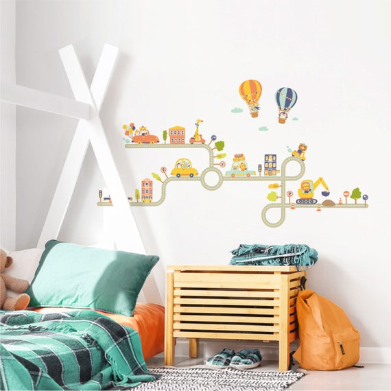Traffic Wall Decal City Transportation Wall Sticker Cars - Etsy