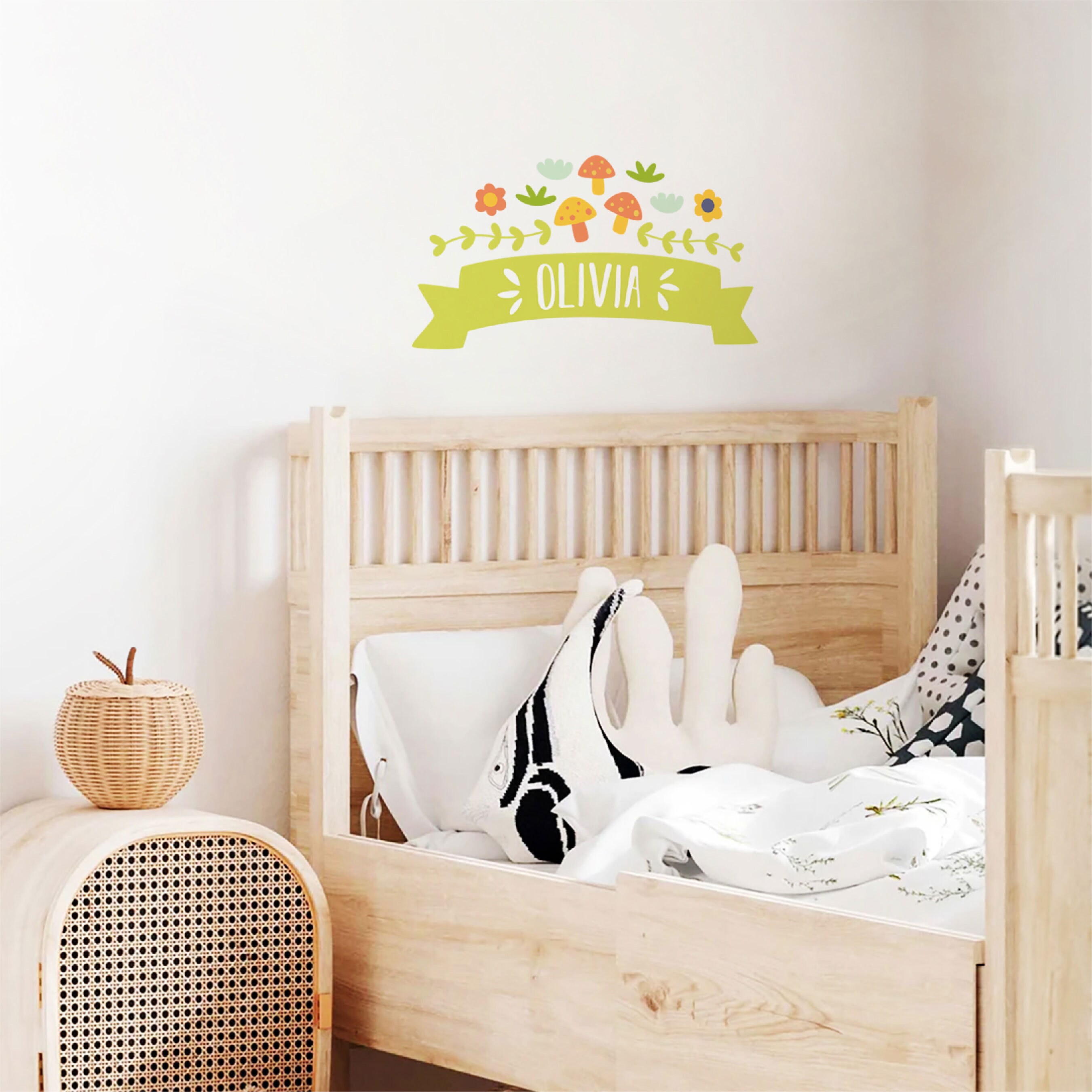 Personalized Name Wall Decal Name Wall Sticker Pastoral Wall - Etsy