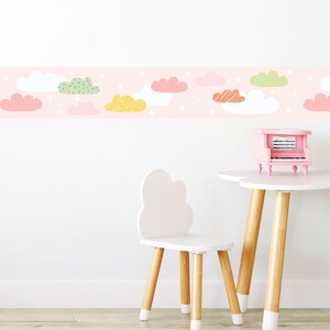 Blue Cloud Wall Border Sticker, Cloud Wall Decal, Cloud Wall Decor ...