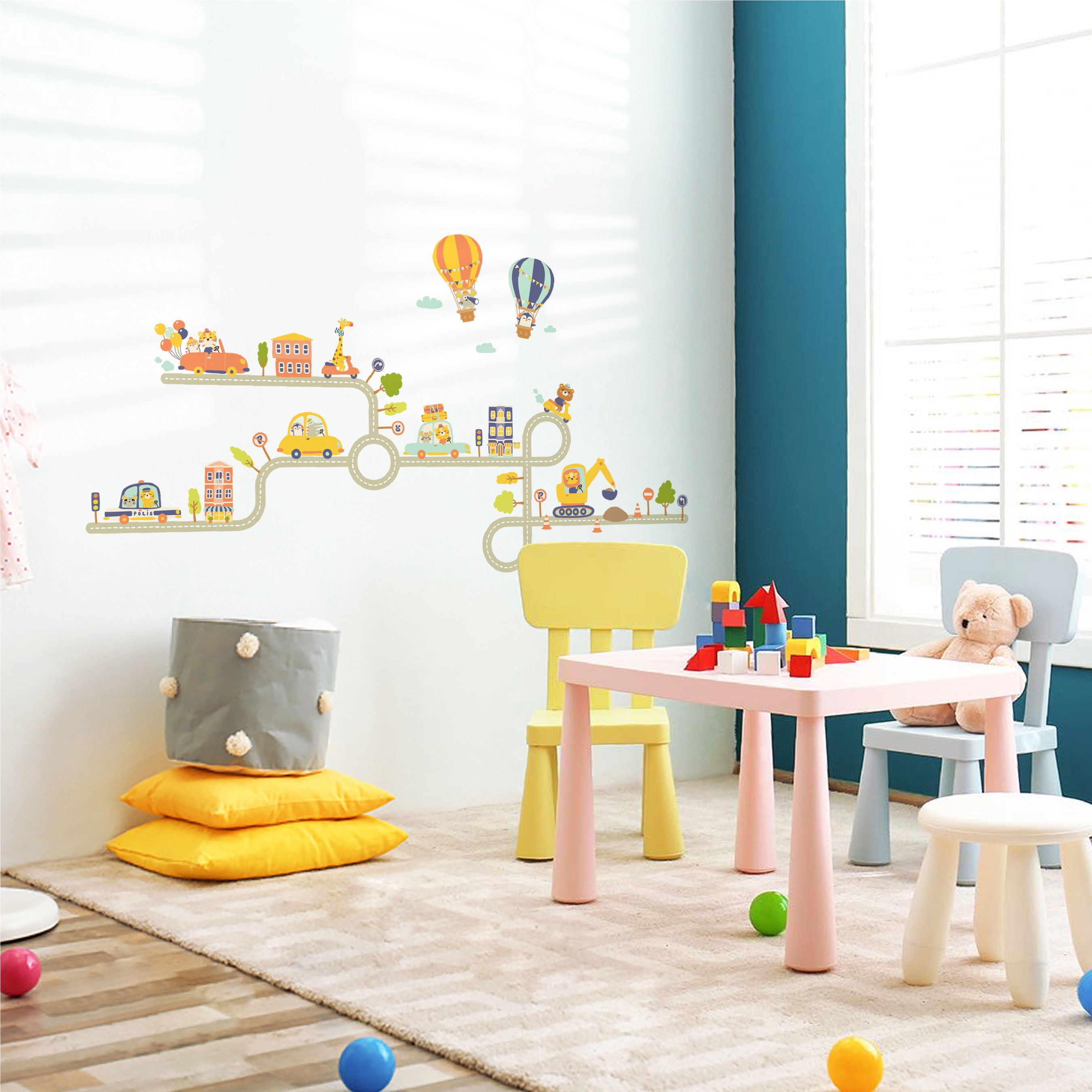 Traffic Wall Decal: City Transportation Sticker for Kid's Room - Etsy