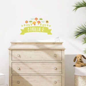 Personalized Name Wall Decal Name Wall Sticker Pastoral Wall - Etsy