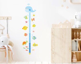 Cute Bear Peel and Stick Height Chart, Bear Wall Sticker Growth Chart ...