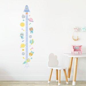 Space Travel Peel and Stick Height Chart, Galaxy Wall Sticker Growth ...