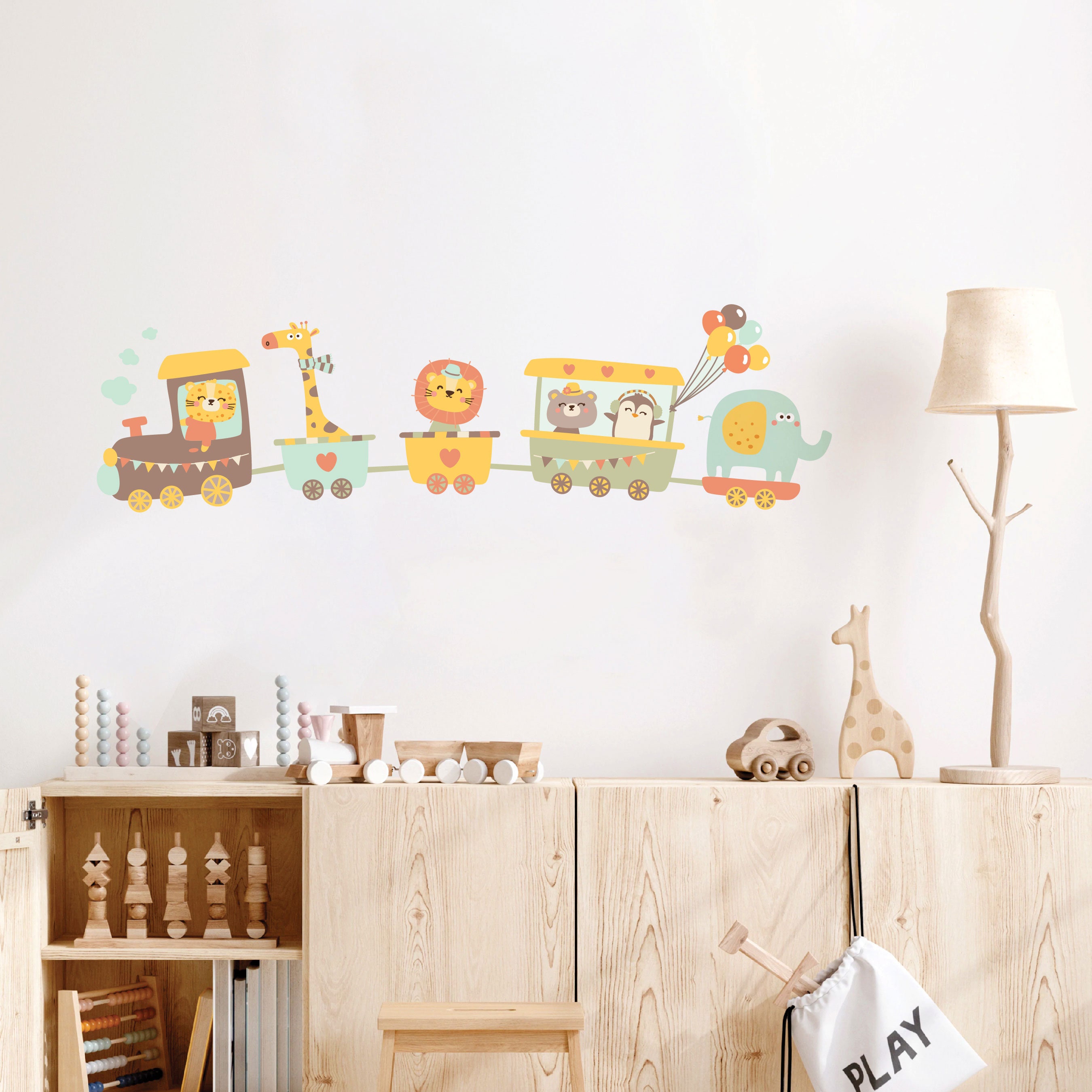 Express Train Nursery Wall Sticker Animal Train Wall Decal - Etsy