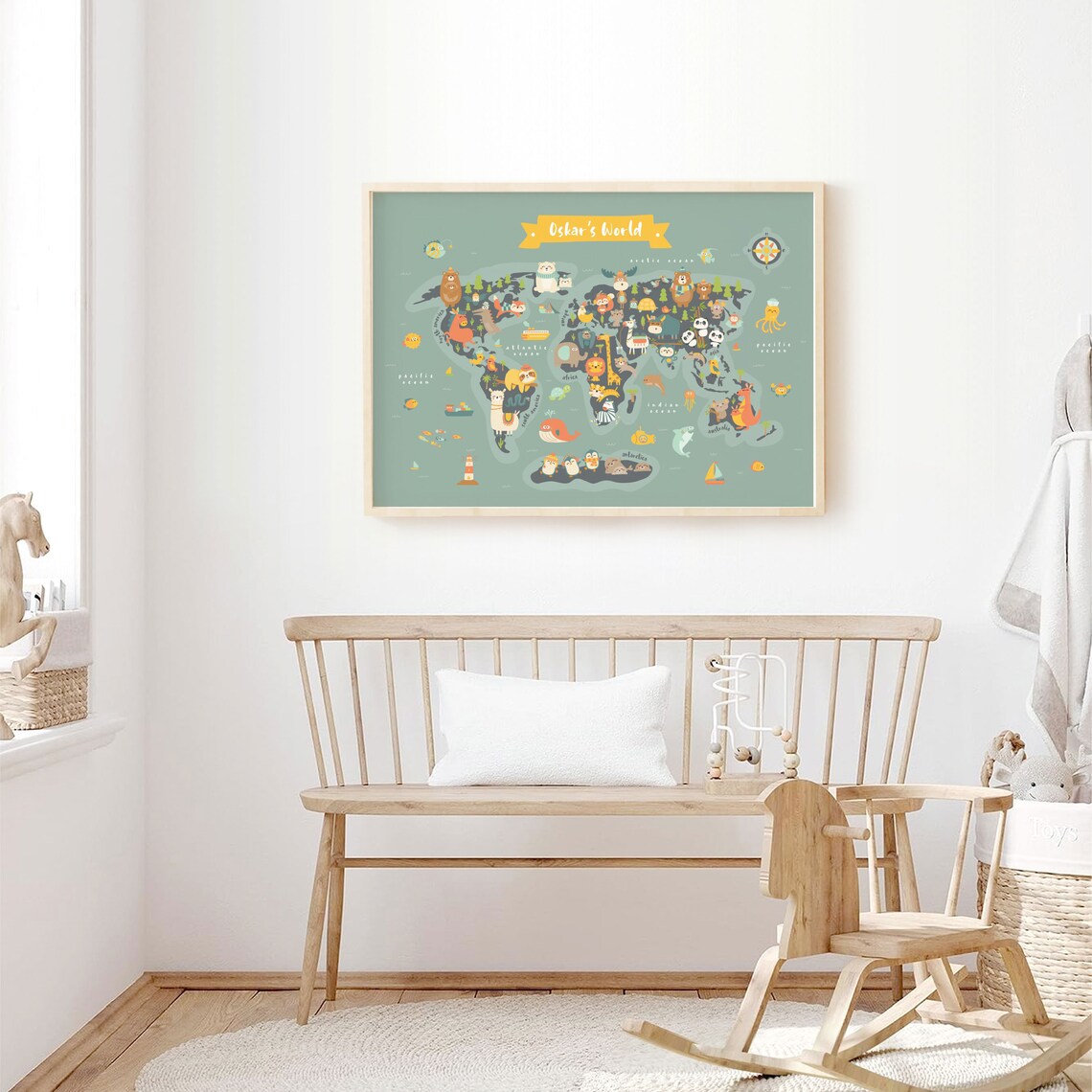 Customized Kids World Map Printable Poster, Educational Fun - Etsy