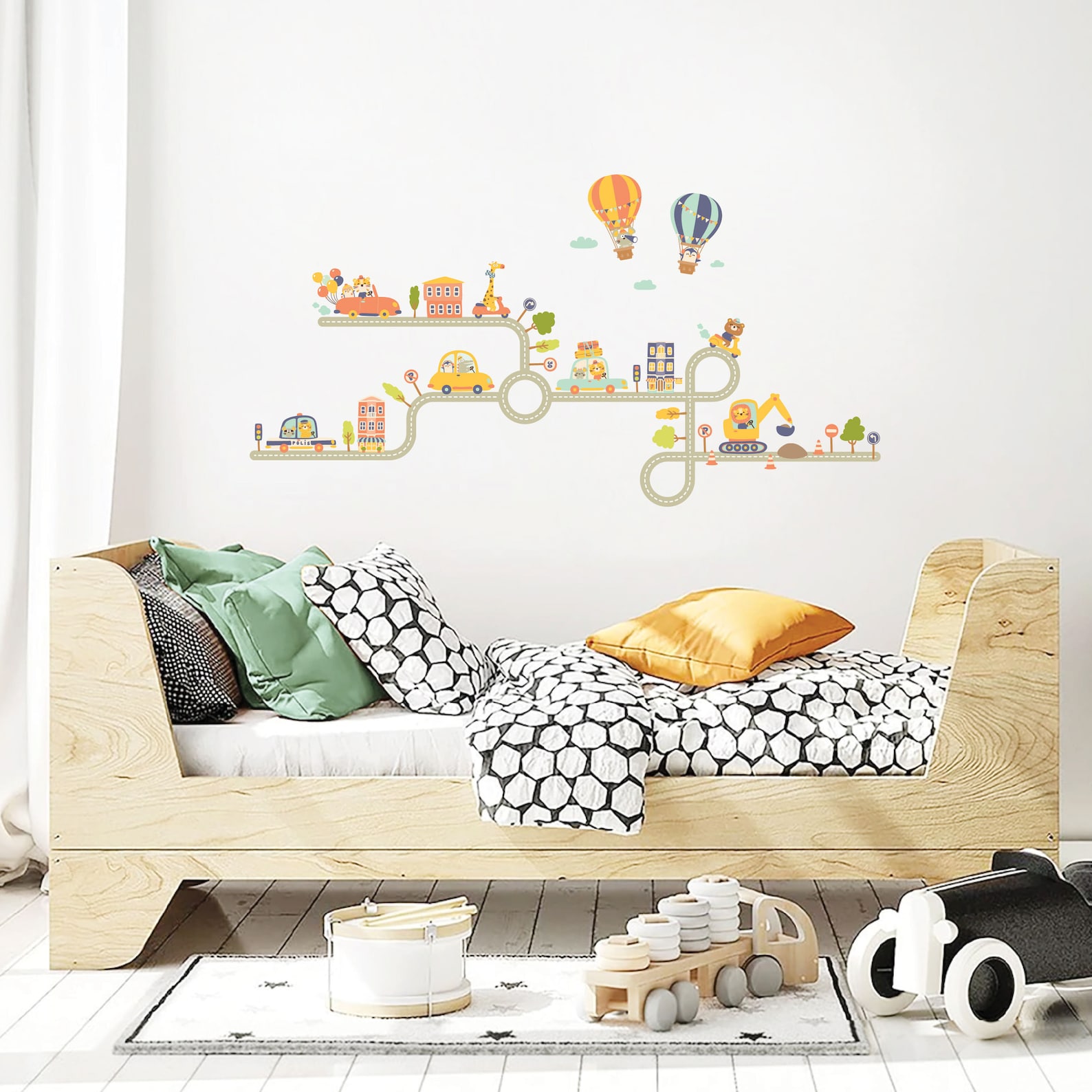 Traffic Wall Decal: City Transportation Sticker for Kid's Room - Etsy