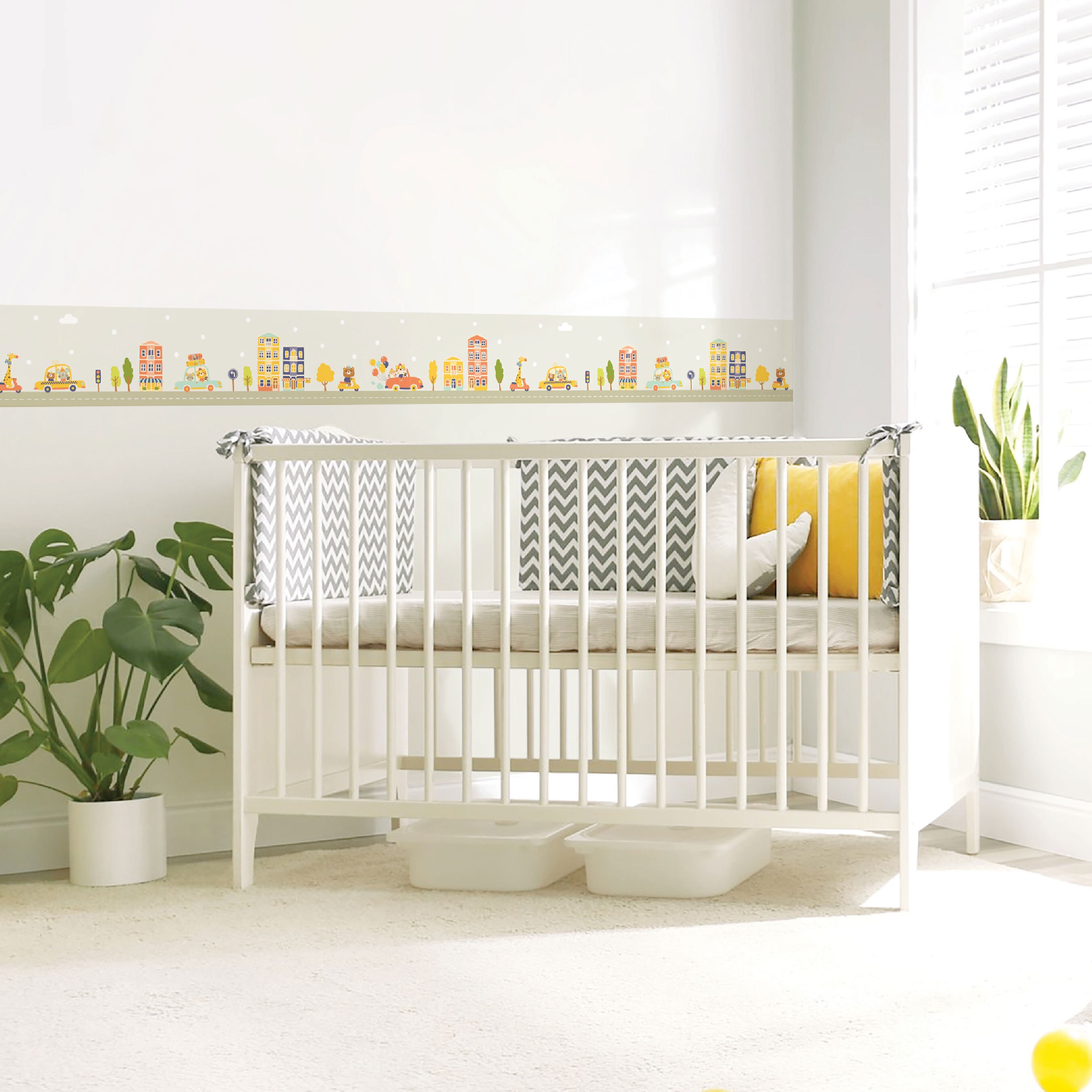 City Traffic Wall Border Decal, Traffic Wall Border, Transportation ...