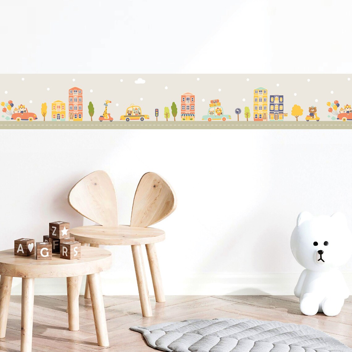 City Traffic Wall Border Decal, Traffic Wall Border, Transportation ...