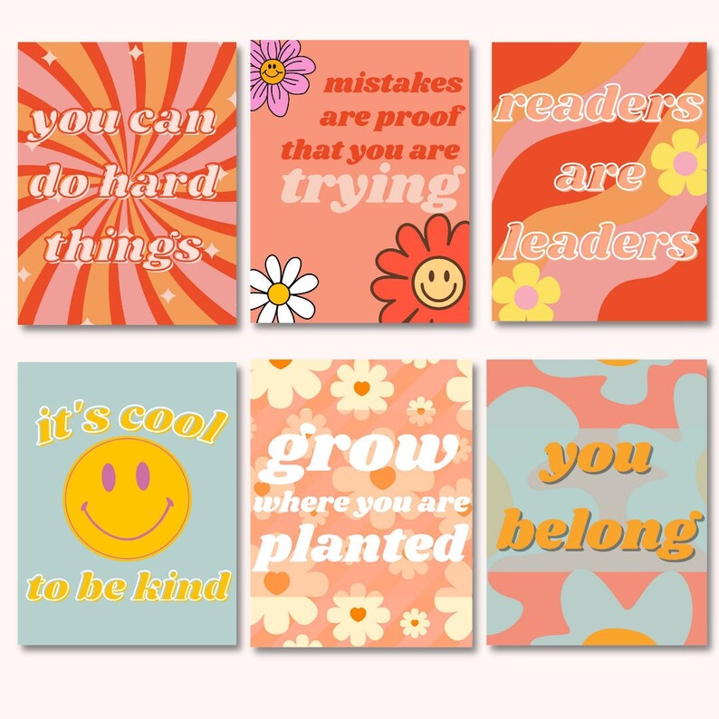 Groovy Classroom Inspirational Posters - Etsy