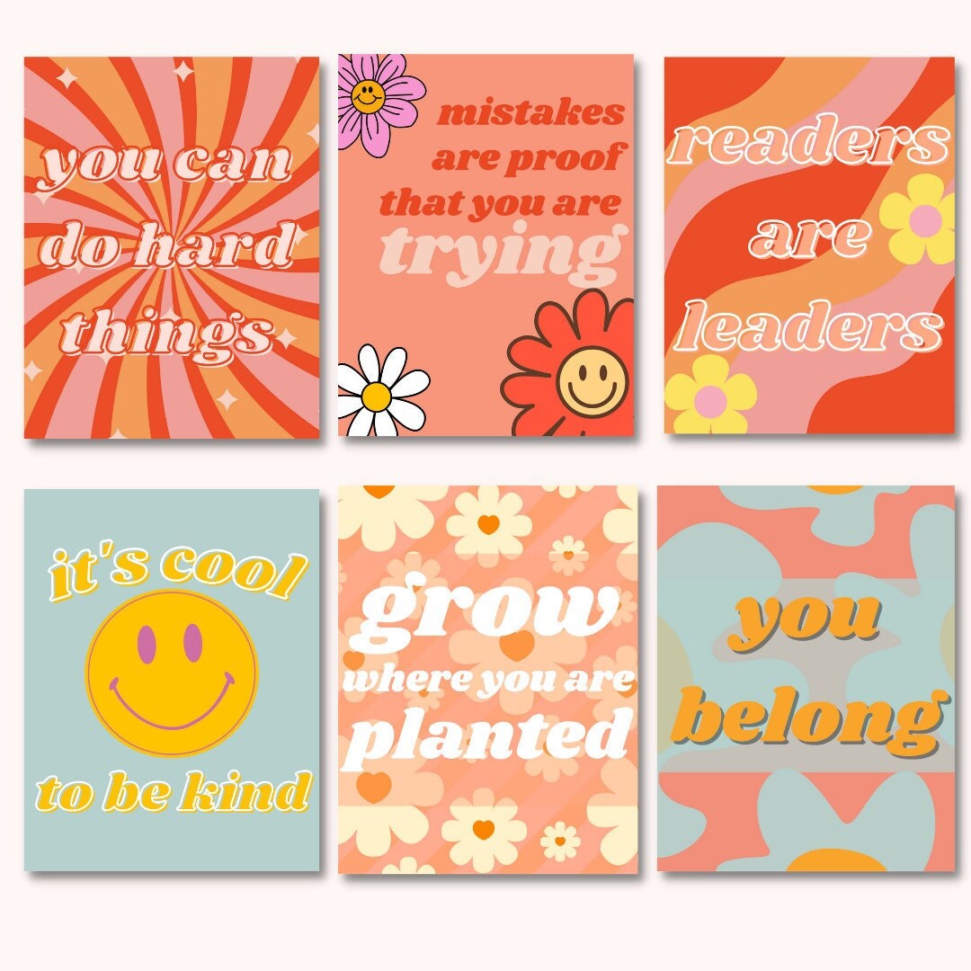 Groovy Classroom Inspirational Posters - Etsy