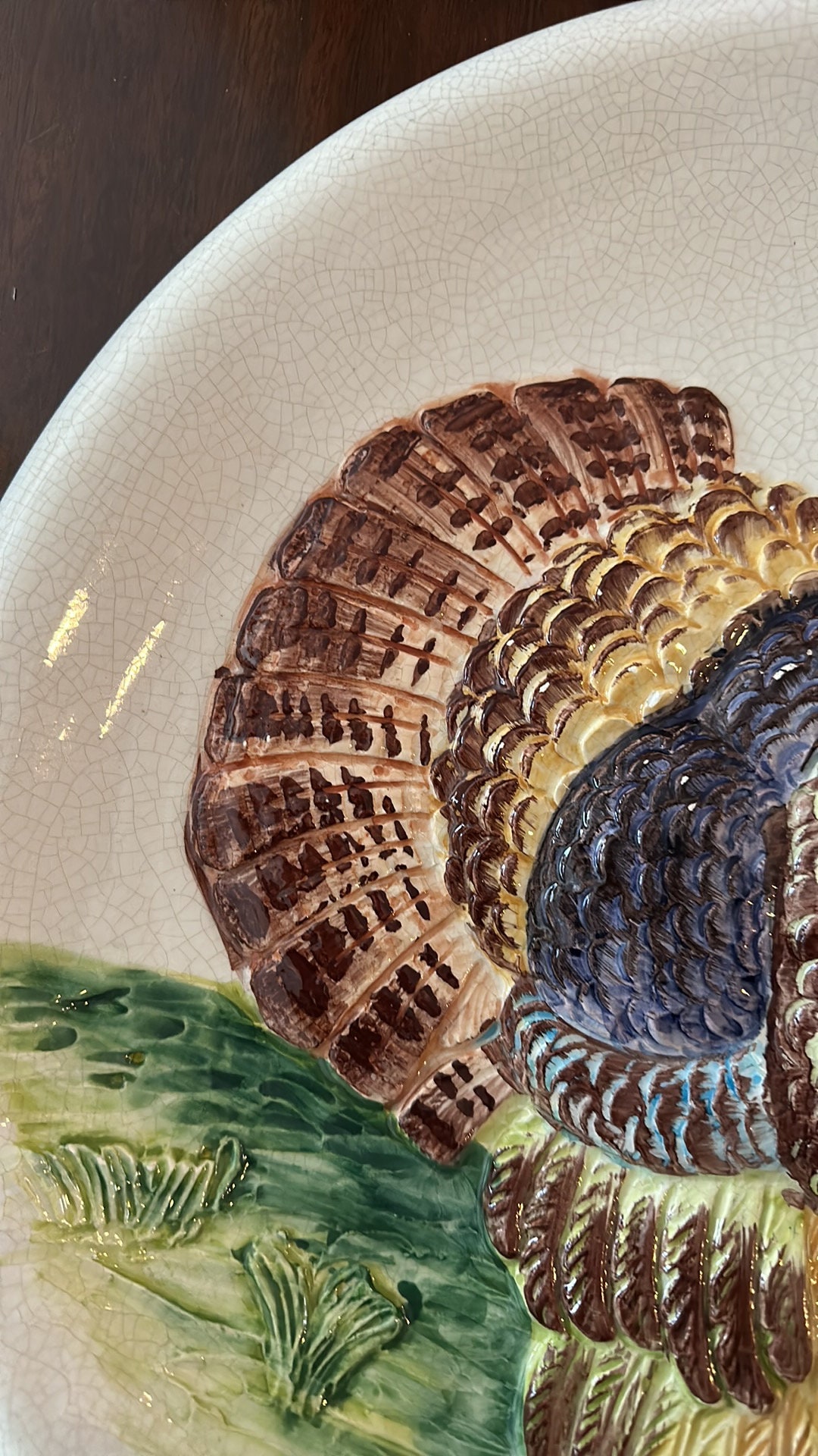 Vintage ITALIAN MAJOLICA Large Ceramic Decorative Plate/charger W ...