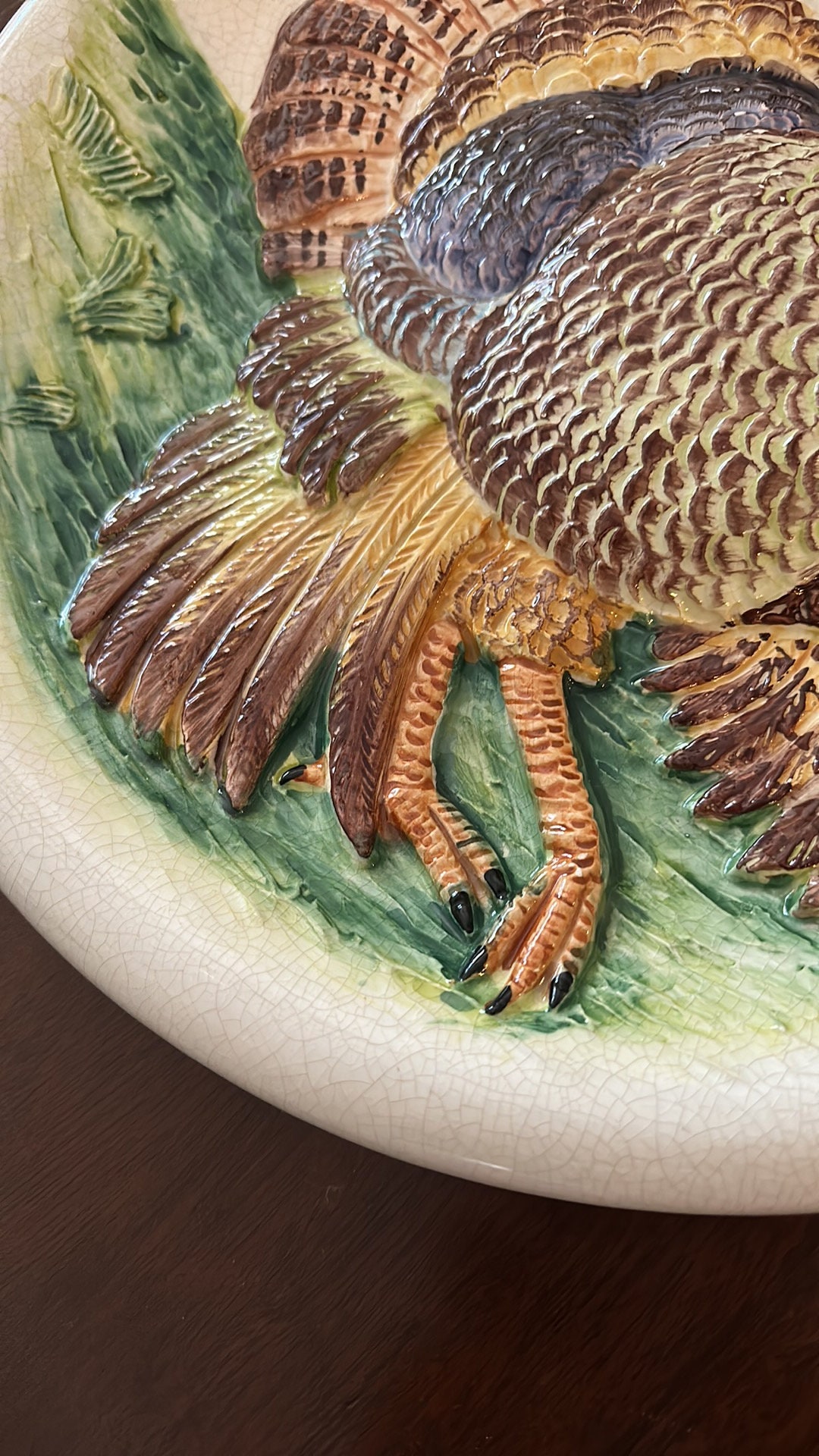 Vintage ITALIAN MAJOLICA Large Ceramic Decorative Plate/charger W ...