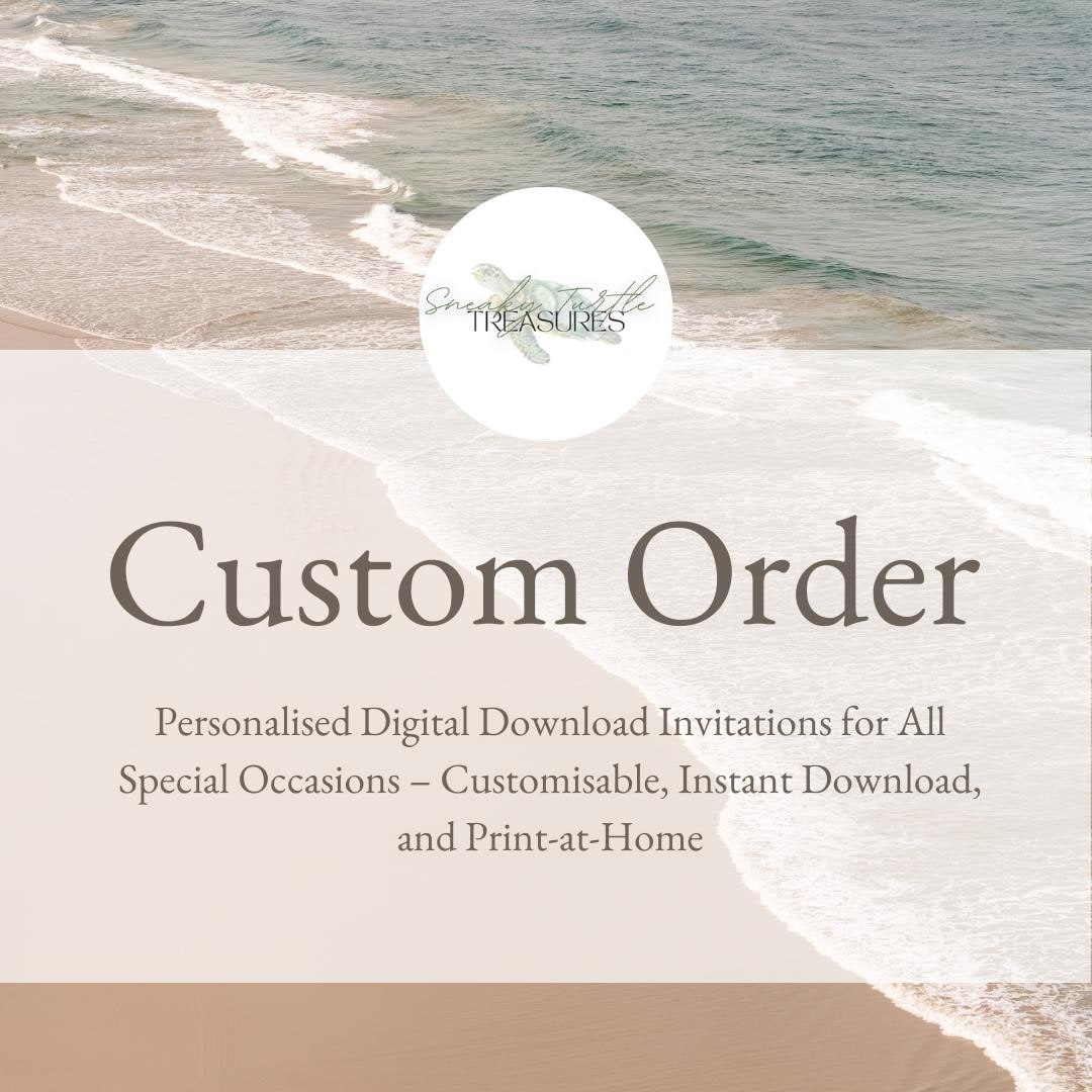 Custom Invitation Made to Order Design Your Own Invite Personalized ...