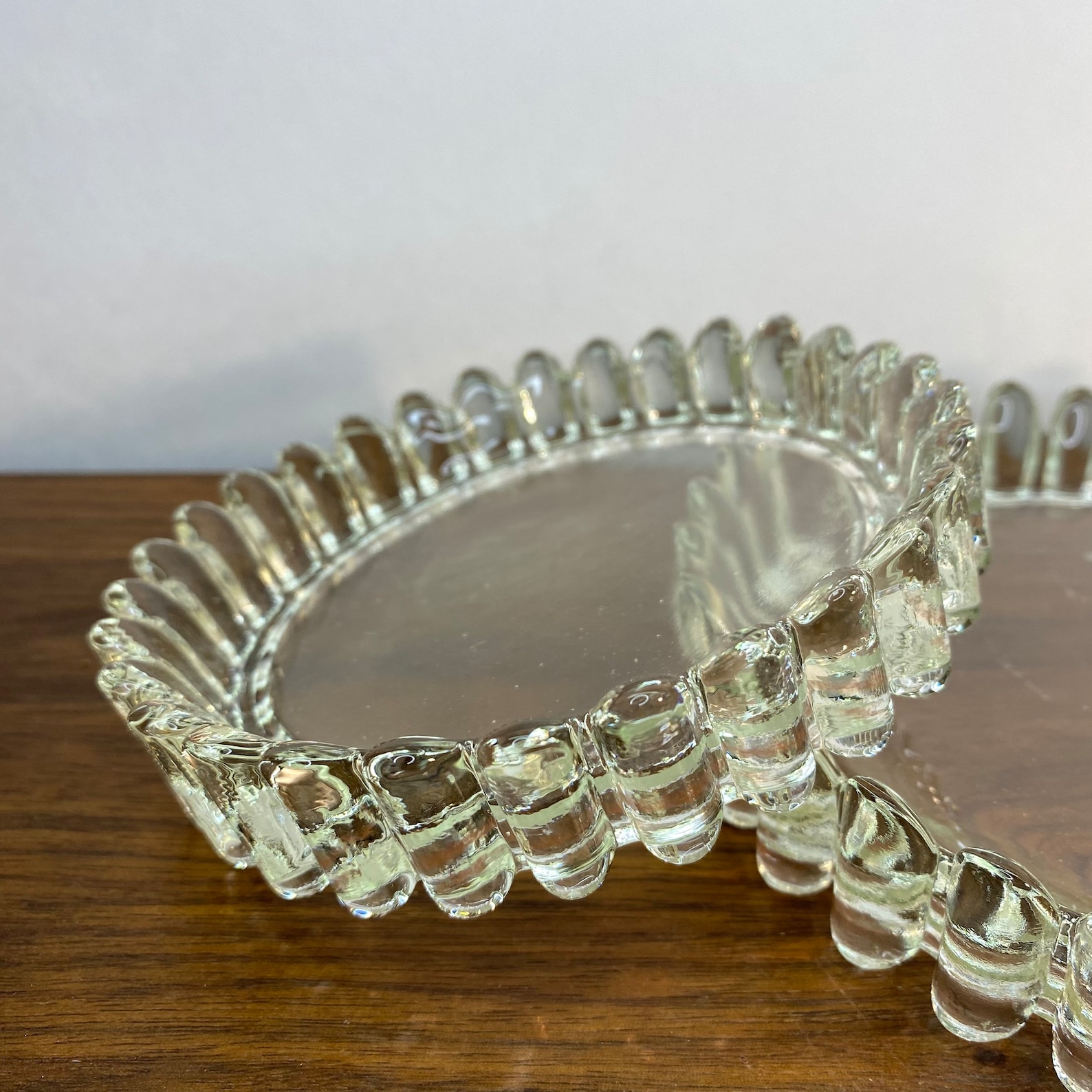 Vintage Clear Glass Stacking Ashtrays/dishes/trays/trinket Holders - Etsy