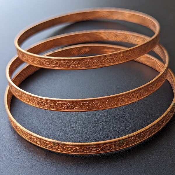 Copper Bangles - Etsy