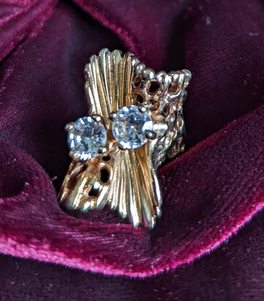 Vintage Maked 18k GE Electroplated Abstract Ring Size 6 - Etsy