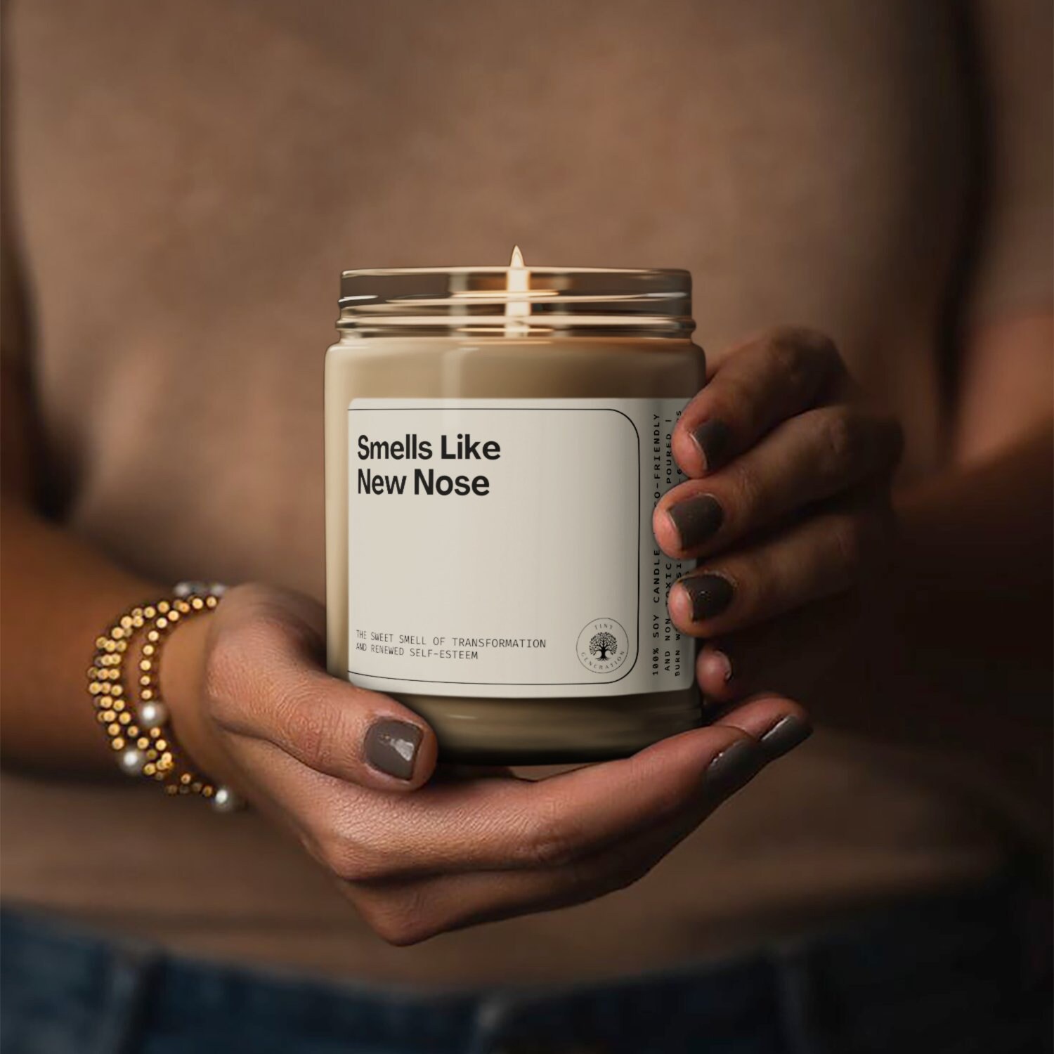 Smells Like New Nose Soy Wax Candle, Nose Job Gift Candle, Nose Job ...