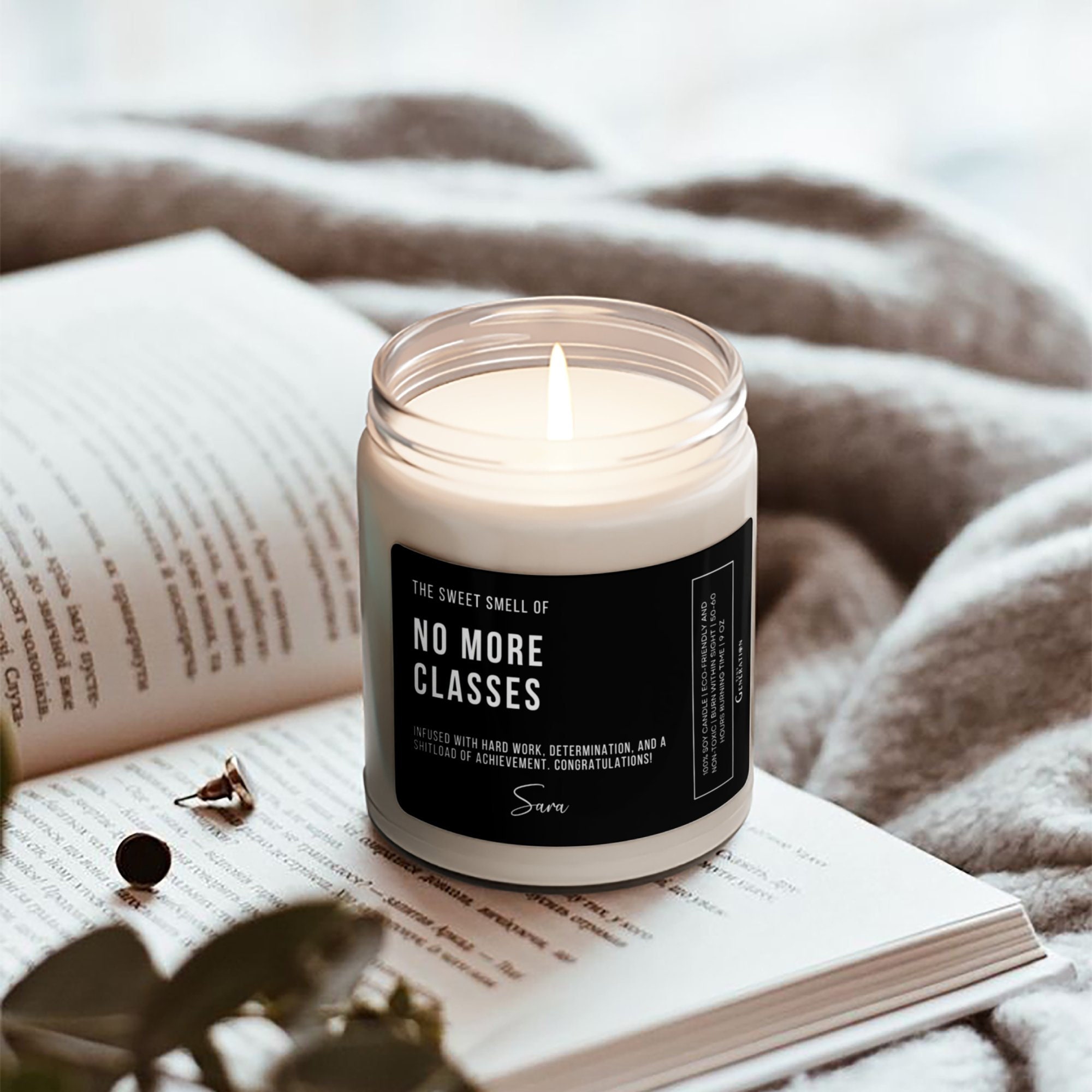 Funny Graduation Candle College Graduate Gift Nursing Phd Master's ...