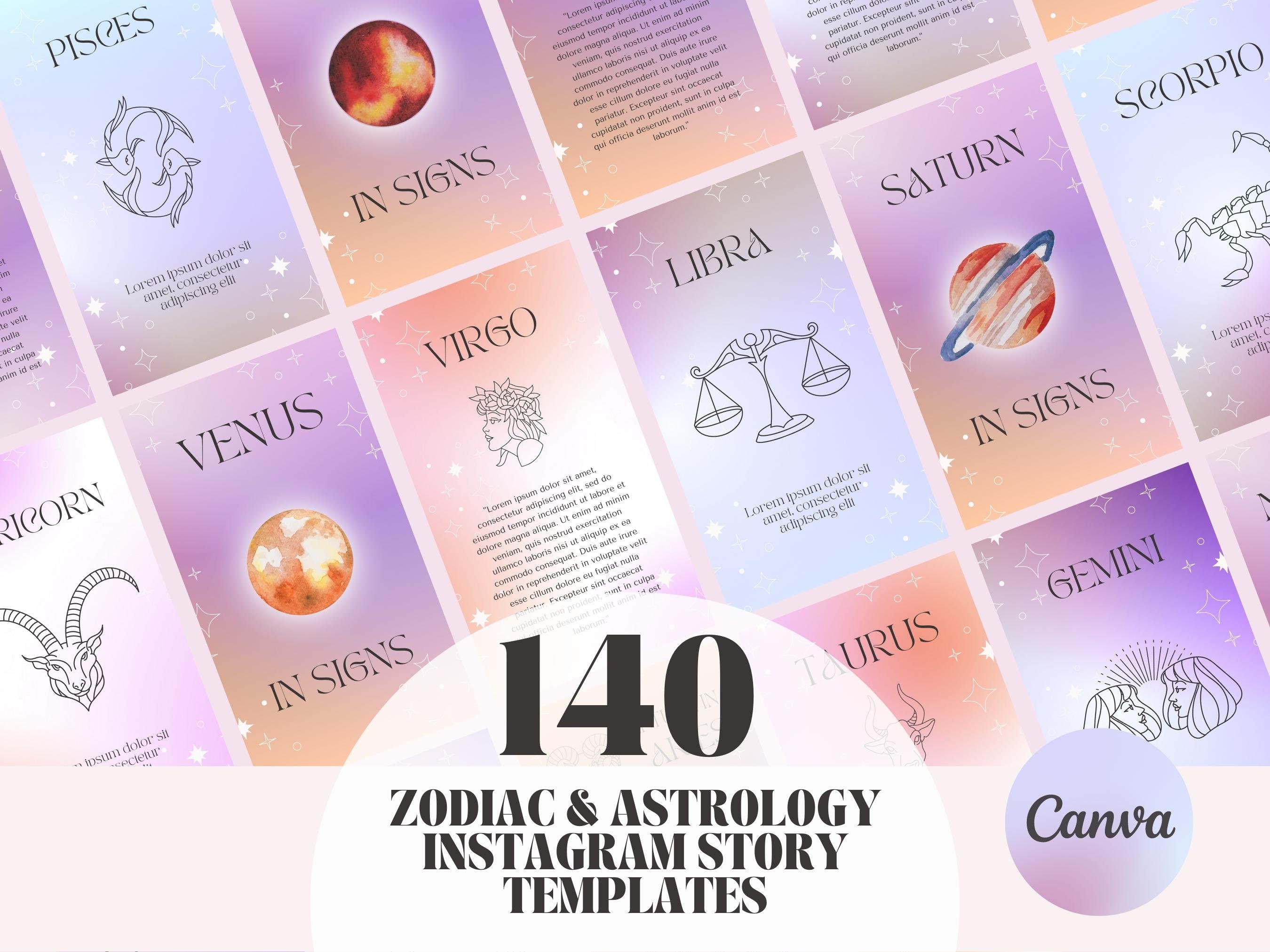 140 Astrology Story Templates, Zodiac Templates, Astrology Instagram ...