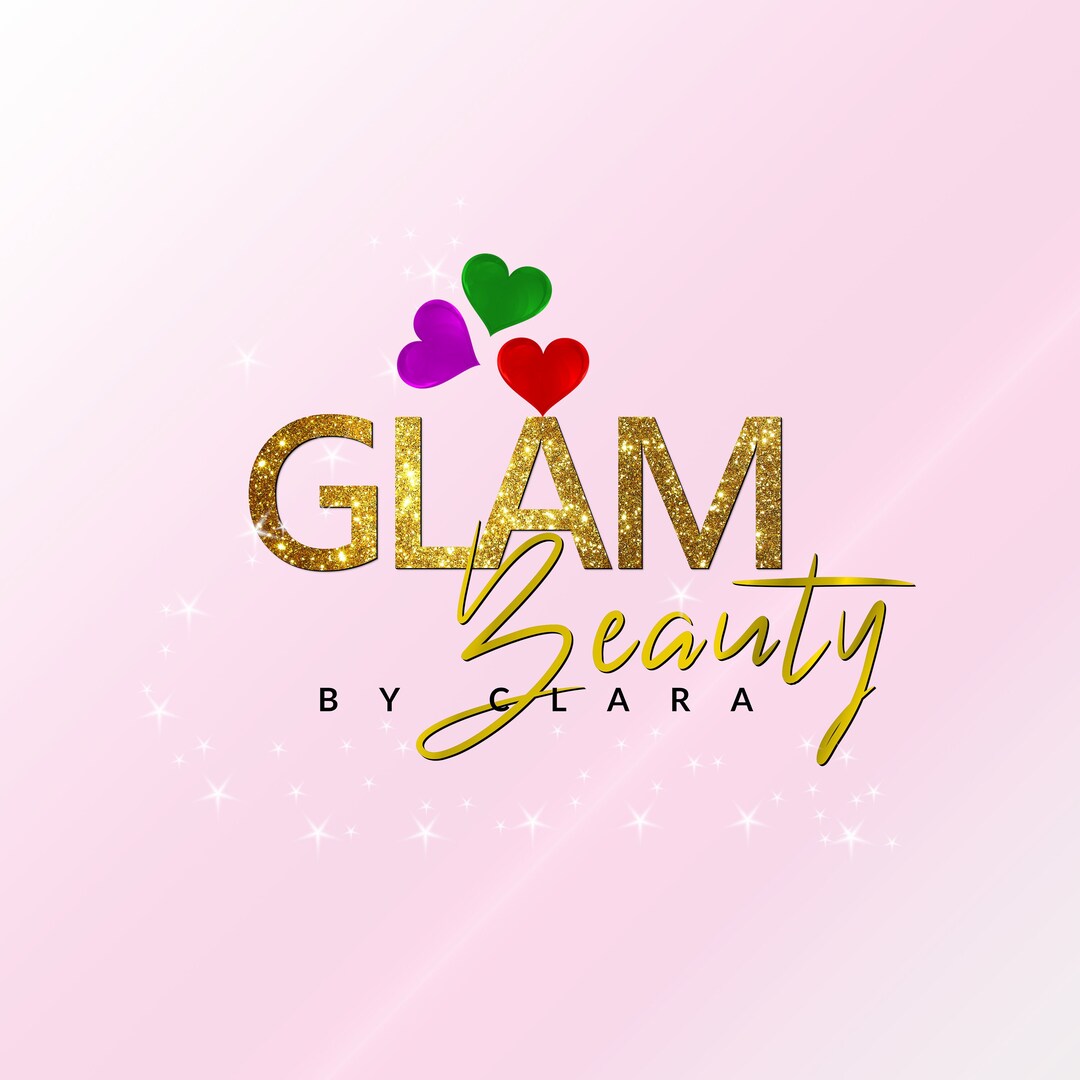 Gold Glitter Logo Design, Sparkle Logo, Glam Beauty Logo, Premade Logo, Boutique Logo, Salon ...