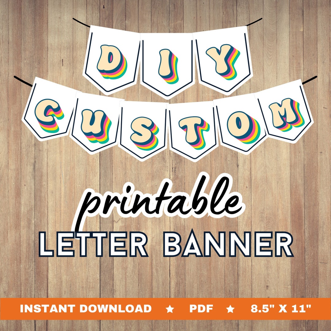 Cute Printable Banner, Birthday Party, Shower Decoration, Bulletin ...