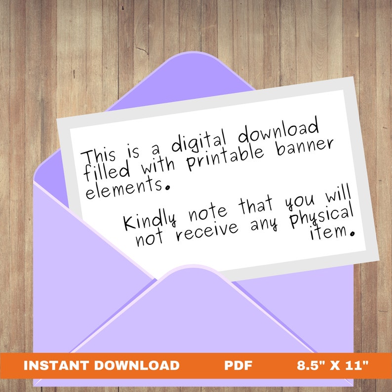 Cute Printable Banner, Birthday Party, Shower Decoration, Bulletin ...