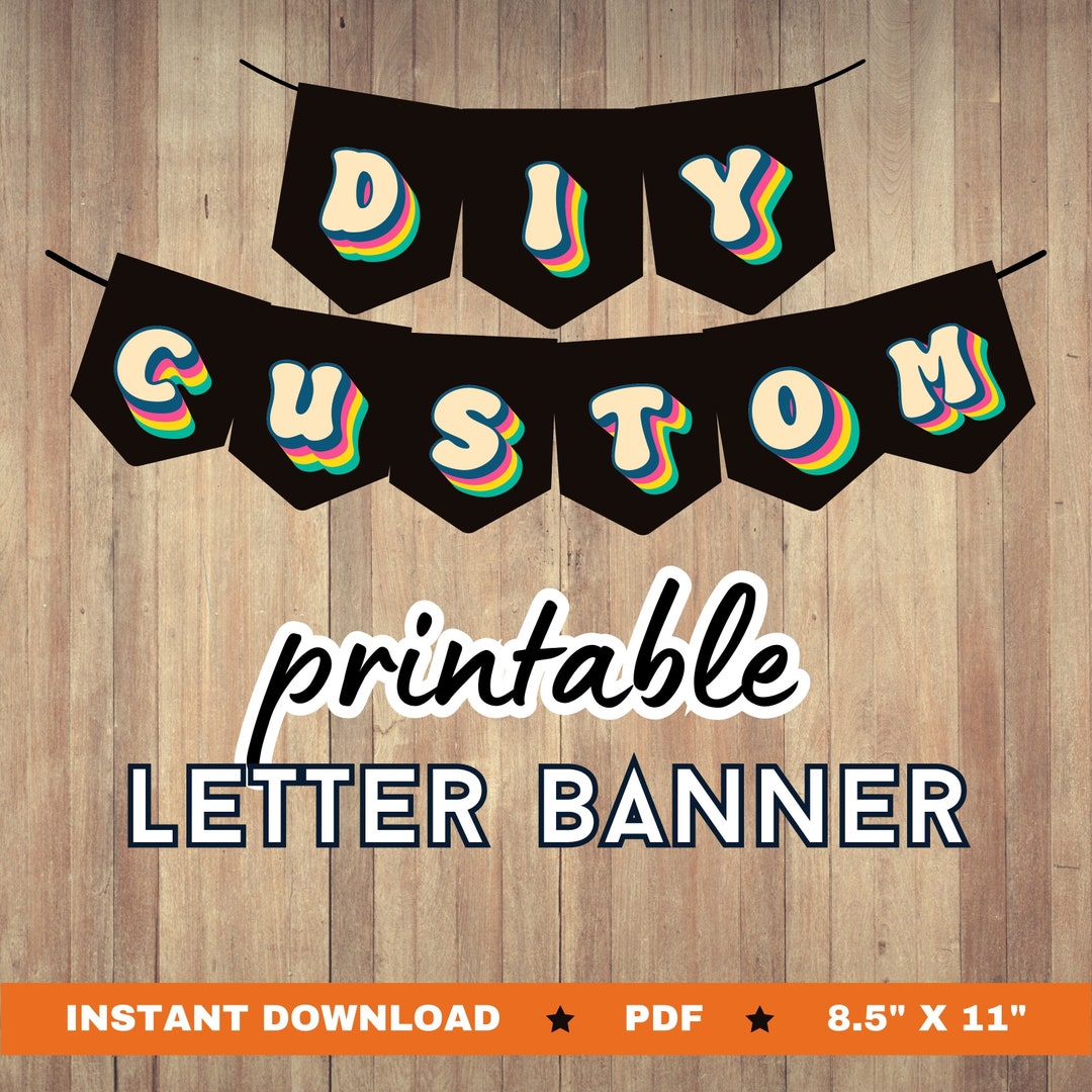 Cute Printable Banner, Birthday Party, Shower Decoration, Bulletin ...