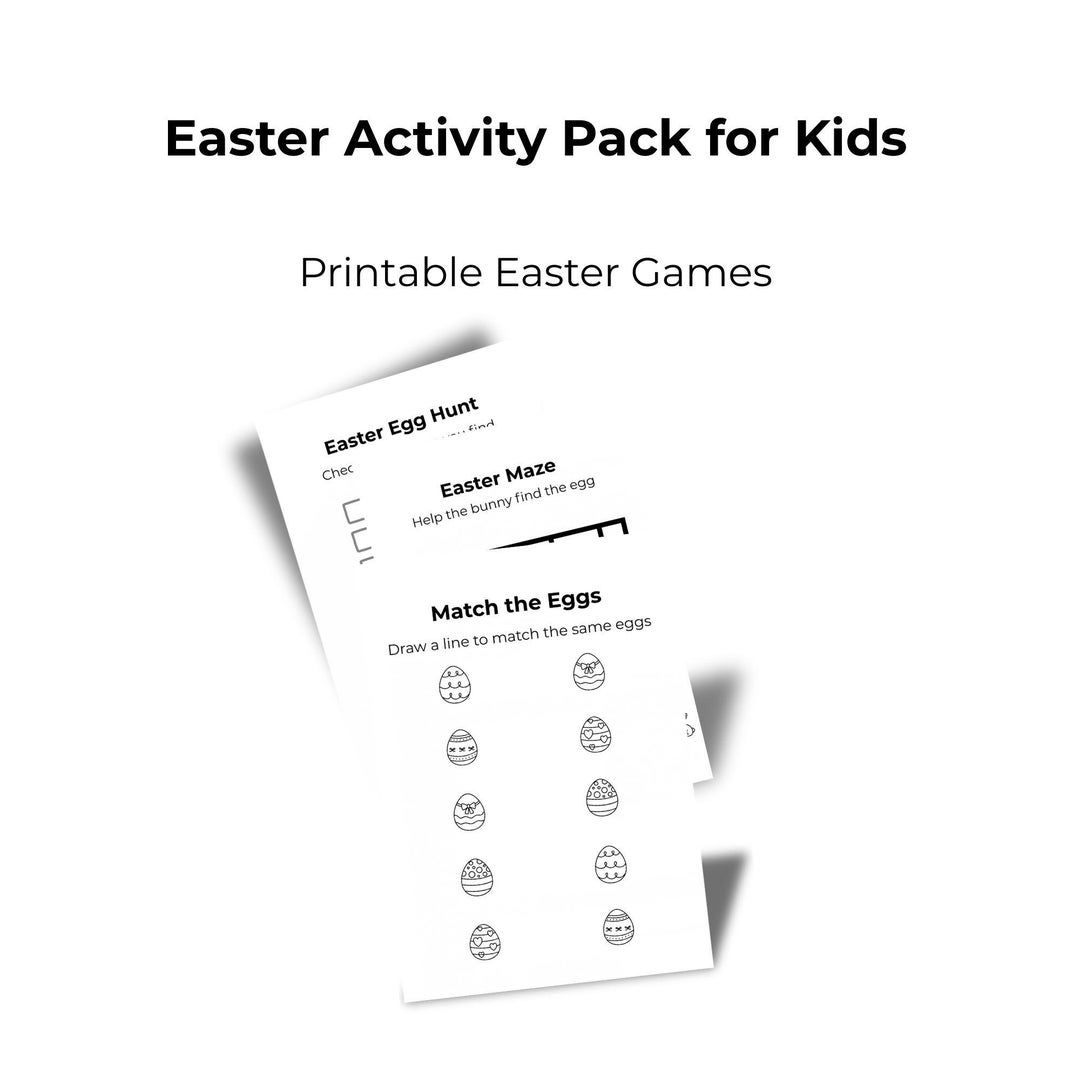 Easter Activity Pack for Kids | Printable Easter Games | Egg Hunt, Maze ...