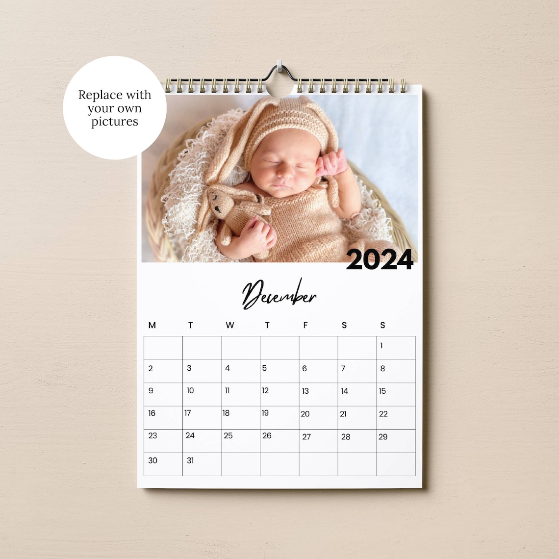 2024 Editable Yearly Calendar Photo Calendar Template Yearly Calendar ...