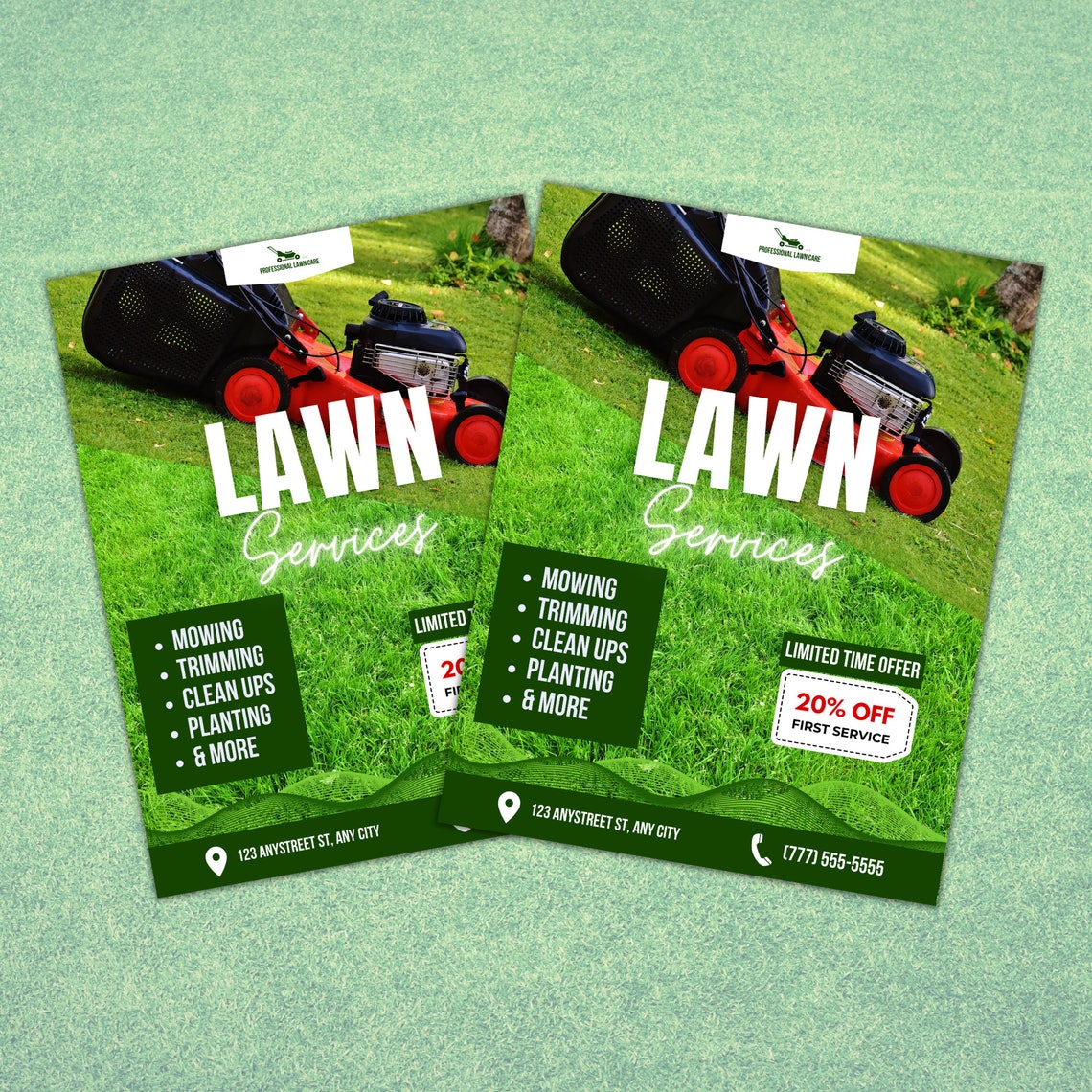 Lawn Services Flyer Canva Template, Mowing Service Business Flyer ...