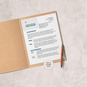 Standard Operating Procedure Template Docs, Editable SOP Document, Business Standard Operating ...