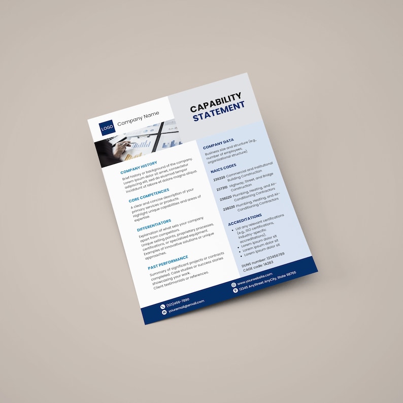 Capability Statement Canva Template Editable Capability Statement ...