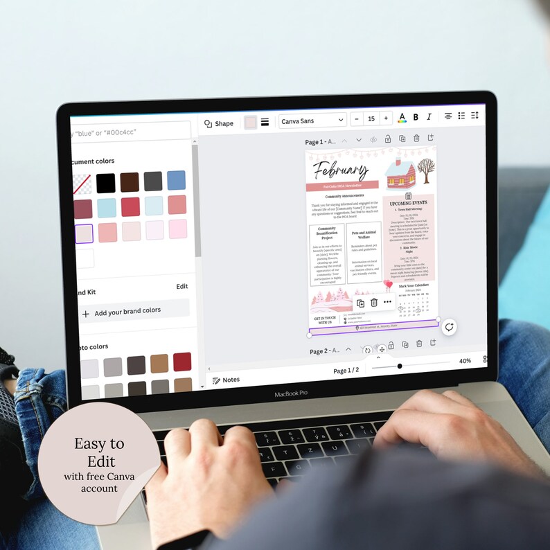 February Newsletter 2026 Canva Template, Editable Valentines Month ...