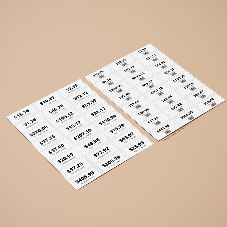 Shelf Pricing Tags Editable Canva Template, Retail Price Tags, Custom ...