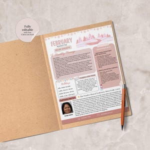 Relief Society Newsletter Template Canva, Editable 12 Months Relief ...