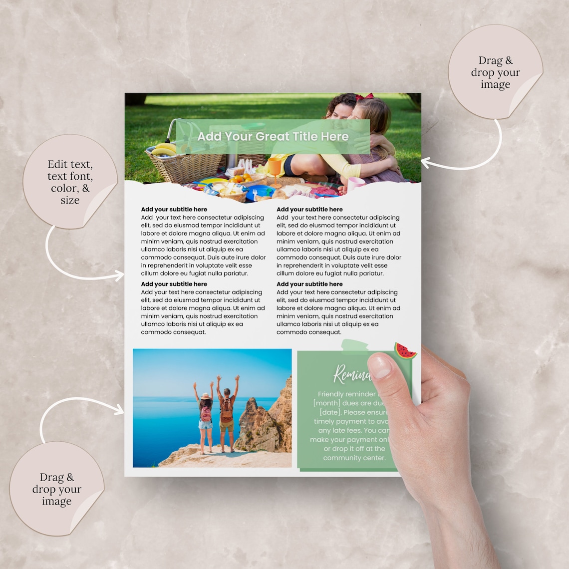 August 2026 Newsletter Canva Template Editable August HOA Newsletter ...
