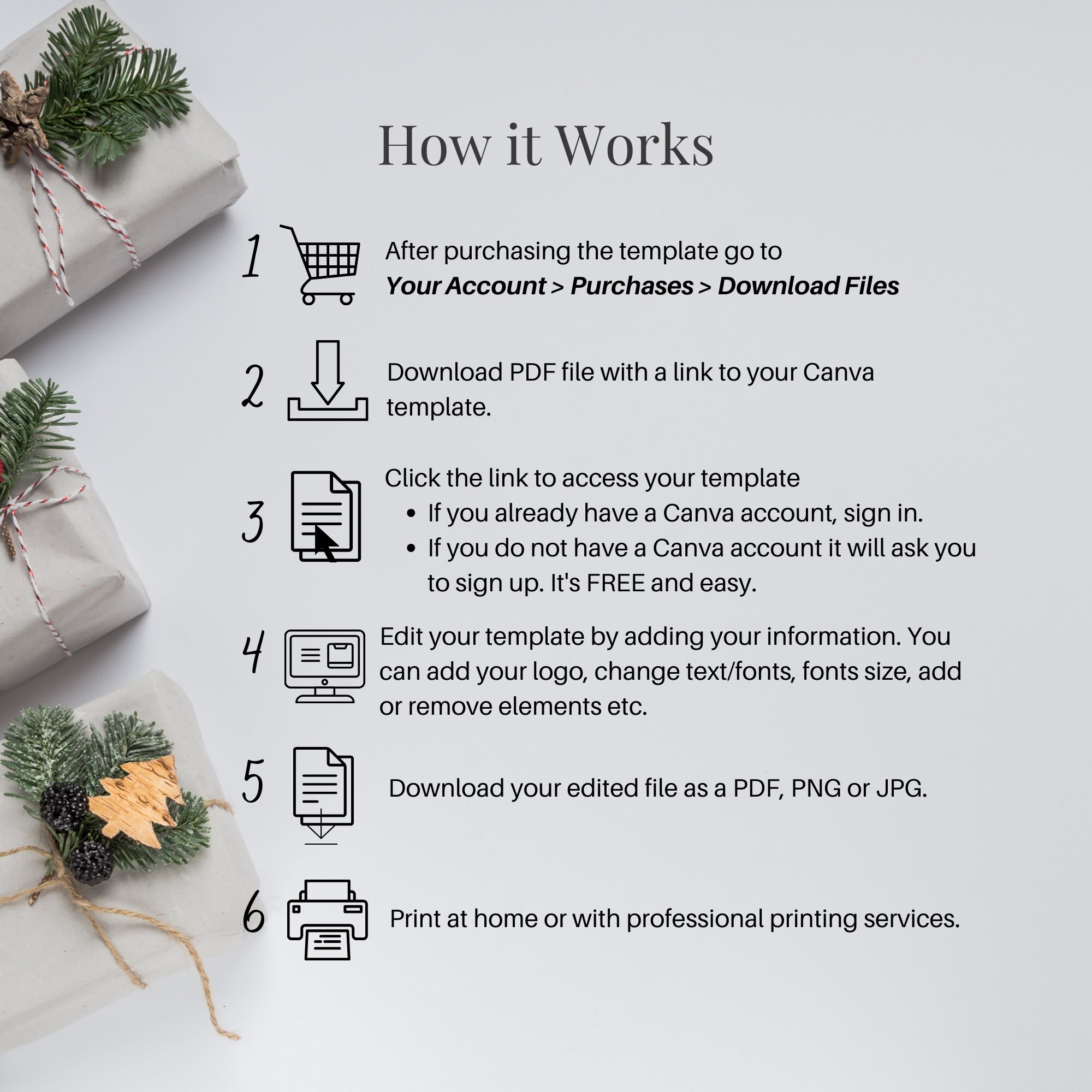 Christmas Festival Poster Canva Template, Editable Holiday Festival ...